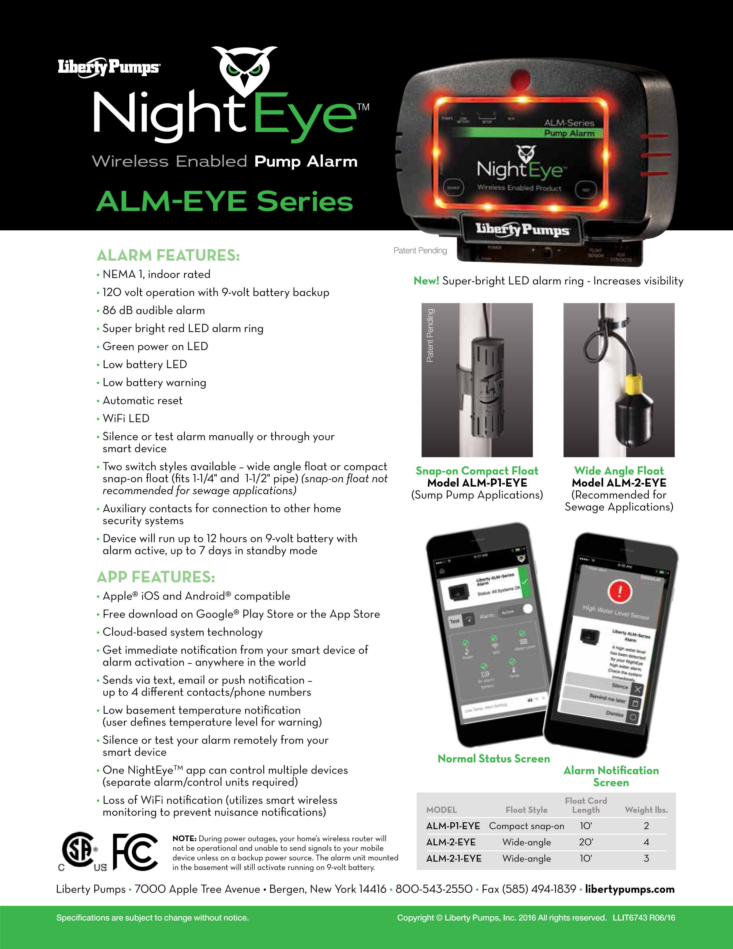 Liberty Pumps NightEye Wi-Fi Alarm - Jim Salmon Professional Home ...