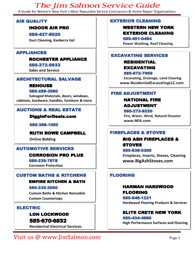 The Jim Salmon Service Guide - Jim Salmon Professional Home Inspection ...