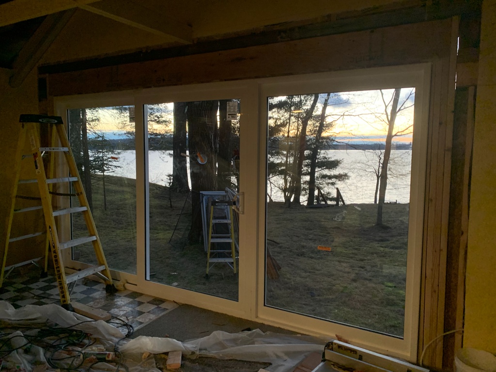 Wonder Windows Install Patio doors at John Welch's Cabin - Jim Salmon ...